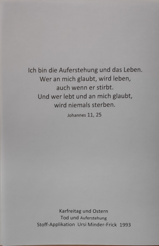 Faltkarte A5 Karfreitag und Ostern, Tod und Auferstehung - Stoff ...